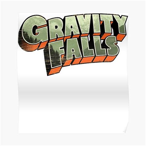 Gravity Falls Text Logo Premium Matte Vertical Poster Sold By Positive