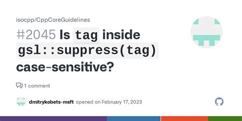 Is Tag Inside Gsl Suppress Tag Case Sensitive Issue 2045