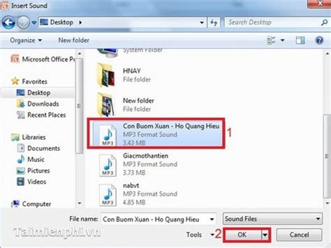 Inserting Audio Sound Files In PowerPoint