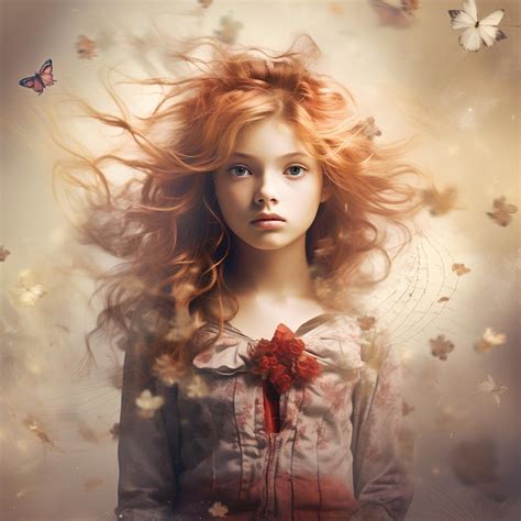 Premium Ai Image Dreamy Girl Poster Style Design