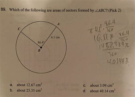 [10th Grade Math Geometry] Area Of Circle Sectors R Homeworkhelp