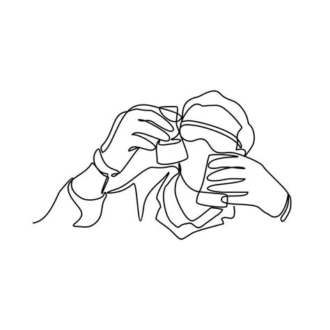 One Continuous Line Drawing Of Laboratory Officer Holding A Laboratory