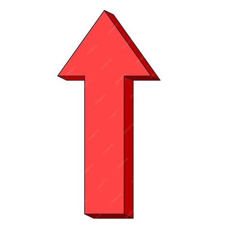 Premium Vector Single Red Arrow Up Vector Design