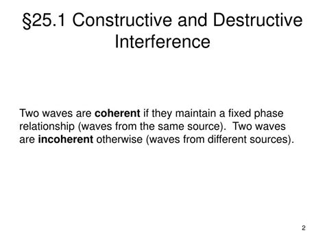 Ppt Chapter 25 Interference And Diffraction Powerpoint Presentation
