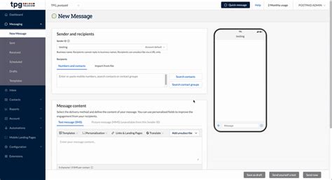 Sending Messages Tpg Telecom Messaging Hub