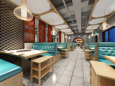 火锅店装修图片 小型火锅店装修图片 一百平米火锅店效果图 大山谷图库