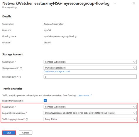Manage Nsg Flow Logs Azure Portal Azure Network Watcher Azure Docs