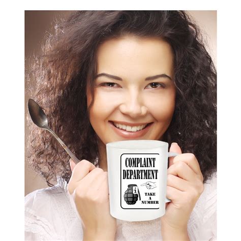 Funny Take A Number Mug Coffee Cup T Complaint Department Comical