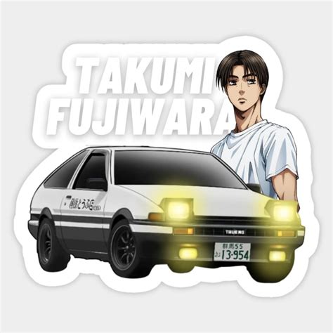 Takumi Fujiwara Initial D Initial D Sticker Teepublic