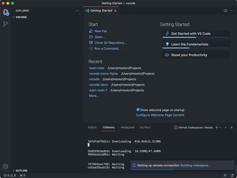 Codespaces Progress Notification Makes Links Not Clickable Issue Microsoft Vscode