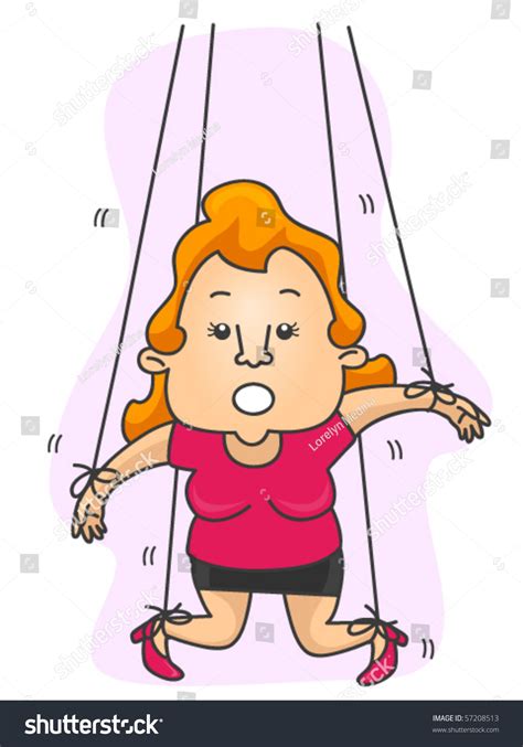 Woman Puppet On String Vector Stock Vector Royalty Free 57208513 Shutterstock