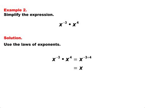 Math Example Exponential Concepts Laws Of Exponents Example 2 Media4math