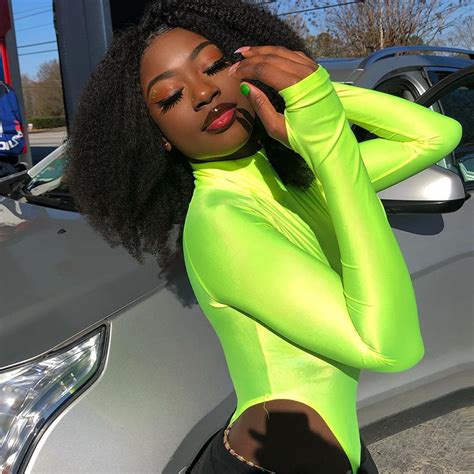 Badu Bg Bkld Секси боди с дълъг ръкав 2020 Пролетно ново дамско модно едноцветно неоново зелено