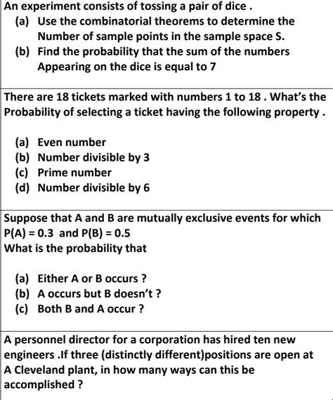 An Experiment Consists Of Tossing A Pair Of Dice A Use The