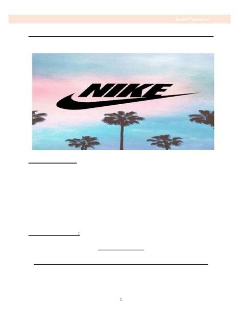 Managemnt Information System In A Nike Company Pdf Supply Chain