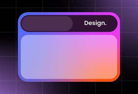 futuristic design element in gradient colors pop up interface element