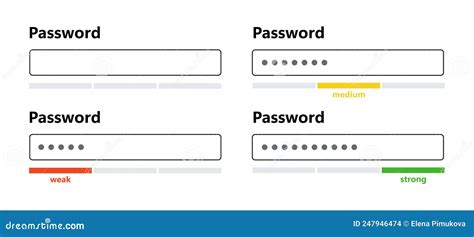 Password Weak Medium And Strong Interface Password Form Template For Website Digital Security