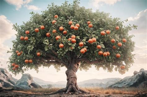 Premium Photo Tree Of Knowledge Of Good And Evil In The Garden Of Eden