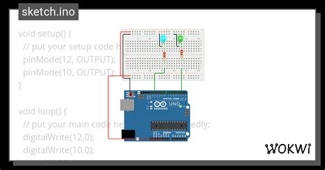 Ejercicio De Los 2 Led Con Placa Wokwi Esp32 Stm32 Arduino Simulator