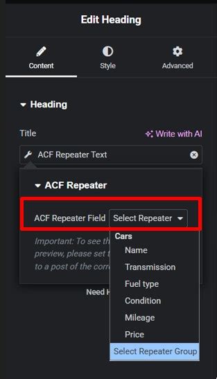 How To Display Repeater Fields In Loop Grid Elementor Pro