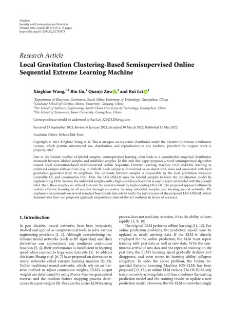 Pdf Local Gravitation Clustering Based Semisupervised Online