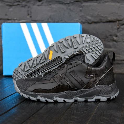 Мужские Кожаные Кроссовки Adidas Terrex Black, Мужские Весенние ...