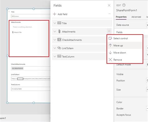 Move Default Attachment Column In Sharepoint List New Form In M365