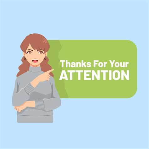 Premium Vector Thank You For Your Attention Sign Illustration