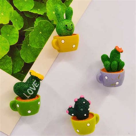 선인장화분 선인장 패밀리 냉장고 자석세트4p