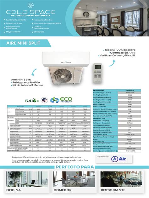 Aire Mini Split Especificaciones Y Ventajas Pdf Automatización De