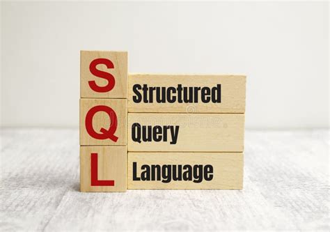 Sql Text Structured Query Language On Wooden Cubes Stock Image Image