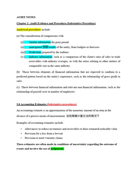 Audit Notes Pdf Going Concern Audit