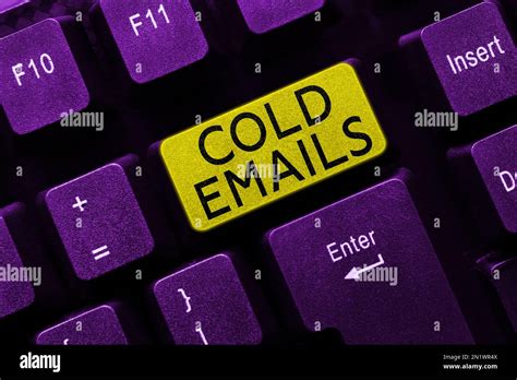 Writing Displaying Text Cold Emails Internet Concept Unsolicited Email