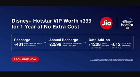 Jio Prepaid Plans Providing One Year Of Free Disney Plus Hotstar Vip