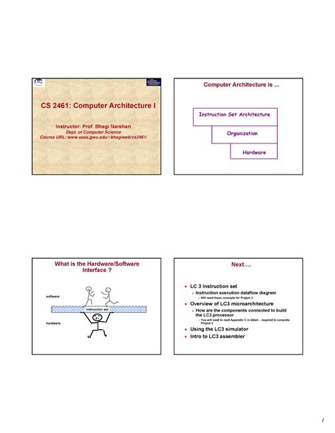 Computer Architecture I Lecture Slides Lecture Lc3 Intro Cs 2461