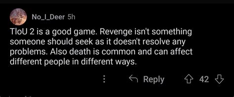 Wow Revenge Is Bad What A Galaxy Brain Sized Take The Last Of Us 2 Is A Masterpiece No One