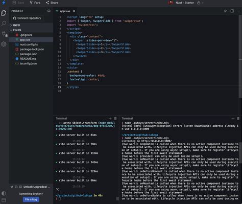 provide can only be used inside setup with swiper js · issue 14210