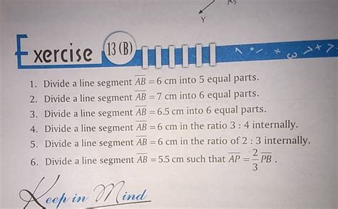 1 Divide A Line Segment AB 6 Cm Into 5 Equal Parts 2 Divide A Line Seg