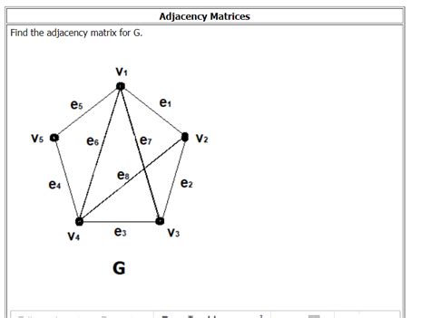 Solved Find The Adjacency Matrix For G Chegg
