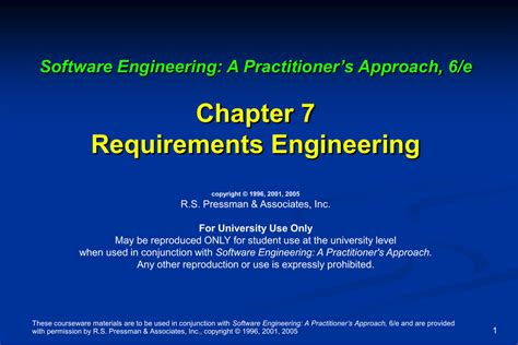 Chapter 7 Requirements Engineering Software Engineering A Practitioner