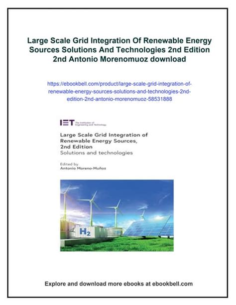 Large Scale Grid Integration Of Renewable Energy Sources Solutions And Technologies 2nd Edition