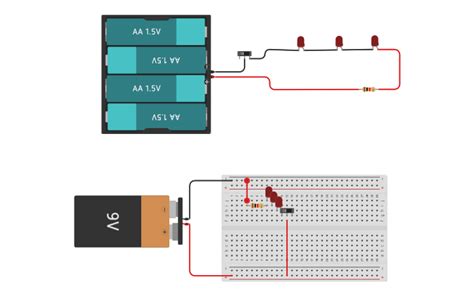 Circuit Design Practica De Repaso Para Examen 1 Circuito En Serie Interruptor Tinkercad