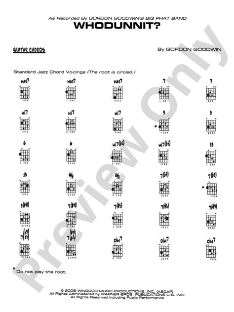 Whodunnit Guitar Chords Guitar Chords Part Digital Sheet Music