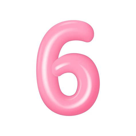 Premium Vector Realistic Pink Numbers From Plastic Volumetric Numbers With Highlights