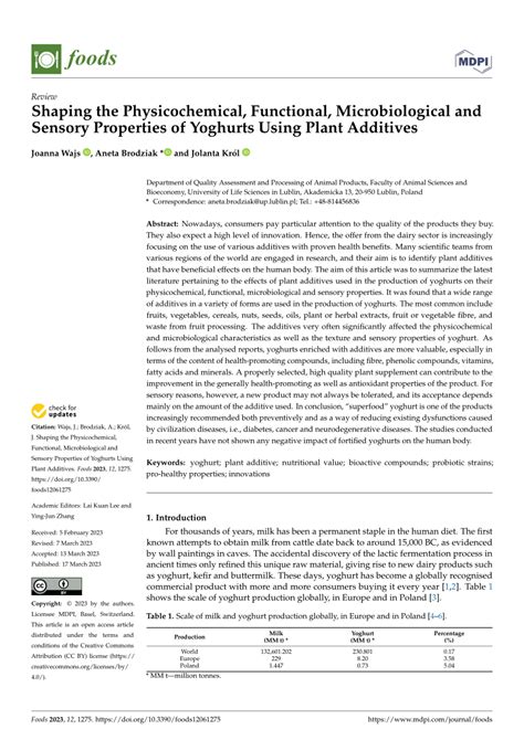 Pdf Shaping The Physicochemical Functional Microbiological And Sensory Properties Of