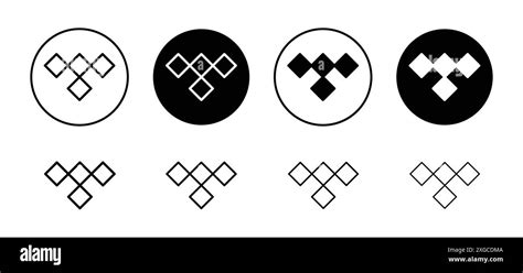 tidal icon vector logo set collection for web app ui stock vector image