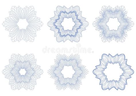 Set Of Guilloche Rosettes Png Format Stock Image Illustration Of Money Bank 241201691