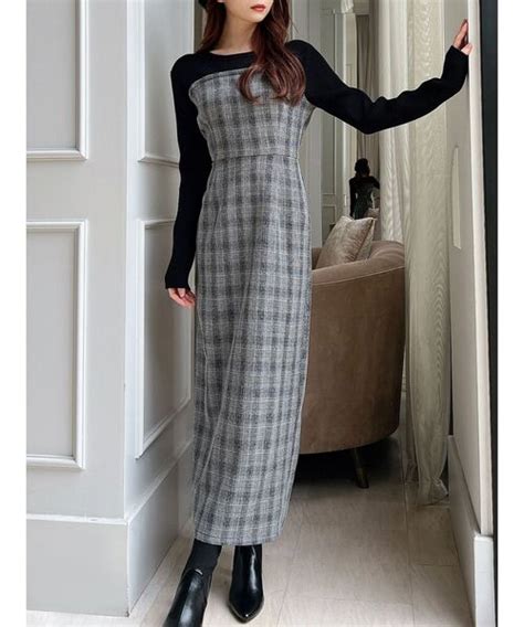 Resexxy（リゼクシー）の「チェックロングドッキングワンピース（ワンピース）」 Wear