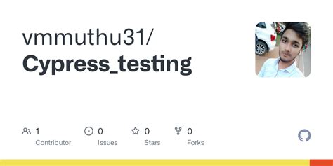 GitHub Vmmuthu Cypress Testing