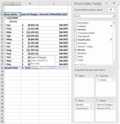 Excel Pivot Table Formatting And Retaining Subtotals Through Expansion